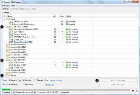 download eclipse software and installing android sdk for android
