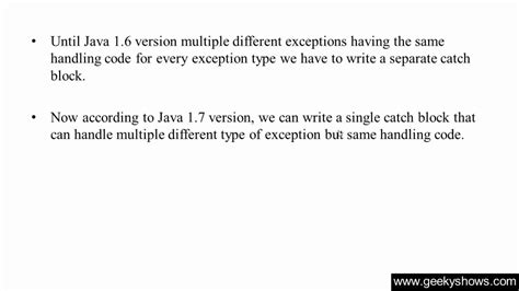 188 catching multiple exceptions or multiple catch in