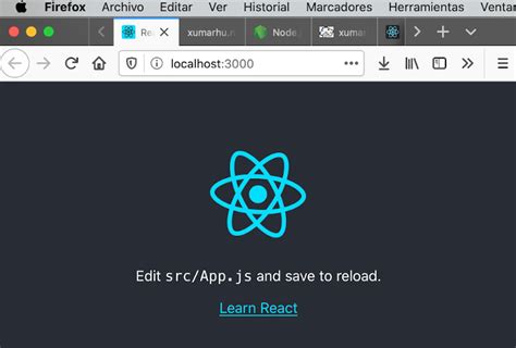 biblioteca manuales instalación de react js mac