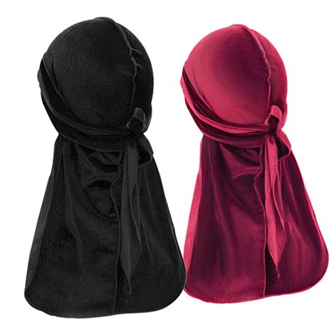 Buy Delfino2 Pieces Velvet Men Women Unisex Durags Premium Soft Durag