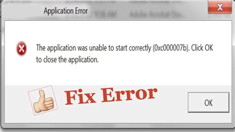 fix the application was unable to start correctly 0xc00007b windows