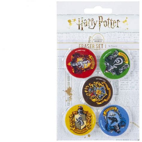 Lot De 5 Gommes Poudlard Au Comptoir Des Sorciers