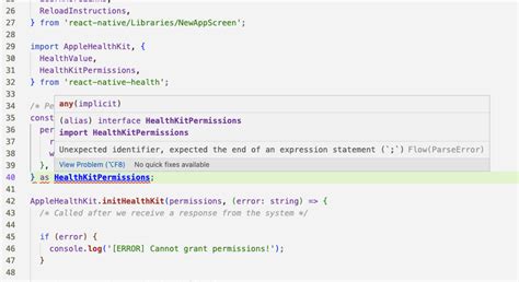 a react native package to interact with apple healthkit