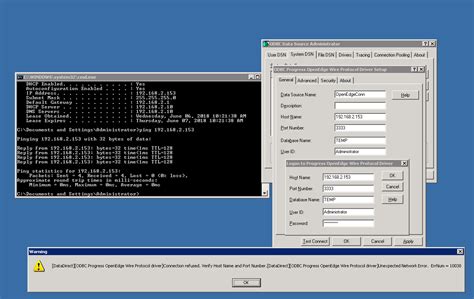 windows server 2003 odbc connection to openedge 10 2b stack overflow