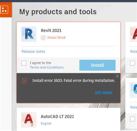 autodesk 3ds max 2020 did not install error code 1603 autocad 2020