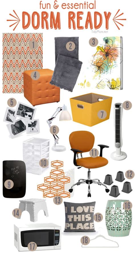 Printable Dorm Room Essentials