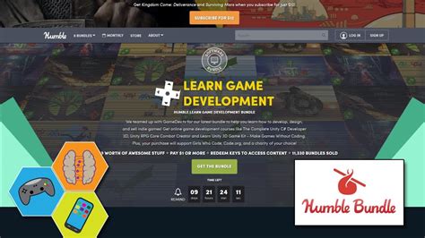 humble bundle learn game development online courses youtube