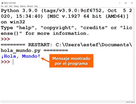 python tutorial programa hola mundo — tu primer programa