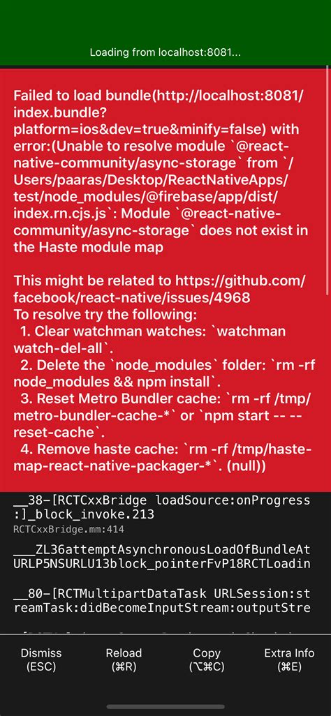 unable to resolve module react native community async storage · issue