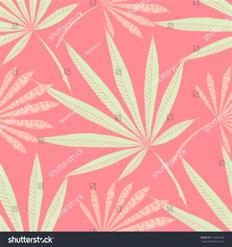 Bright Exotic Leaves Seamless Pattern Colorful Stock Vector Royalty