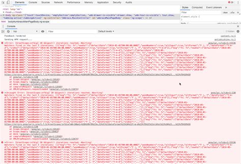 angular errors when setting defaultdate on umb flatpickr date pickers