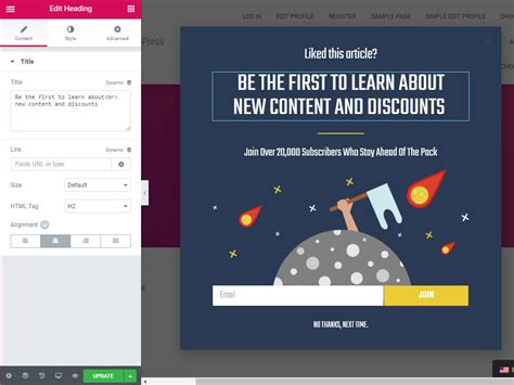 create popup elementor translatepress
