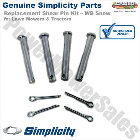 1686806yp 15257 Simplicity Snapper Snow Blower And Tractor Shear Pin Kit