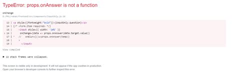 reactjs error with react props props onanswer is not a function