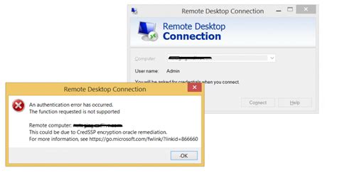 authentication error occurred not supported remote computer credssp