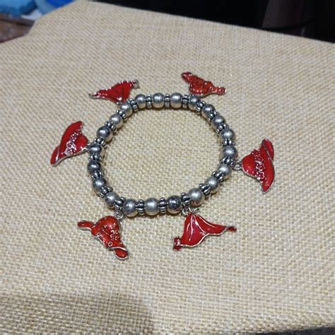 Red Hat Society Jewelry Vintage Red Hat Society 7 Enamel Silver