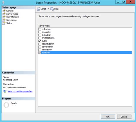 configure microsoft sql server for authentication