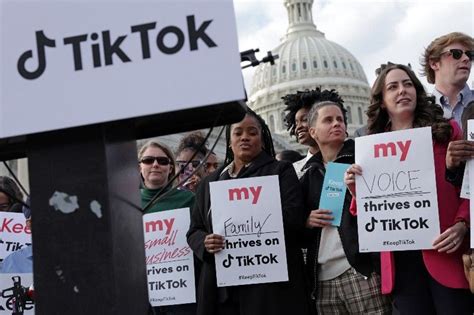 Tiktok Users Protest Proposals For Us Ban At Congress