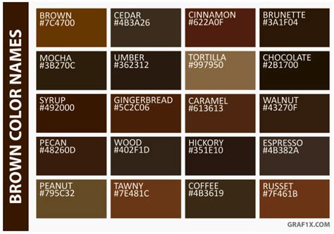 43 Jenis Warna Coklat