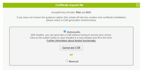 generate a csr for a client certificate with our keybot tool