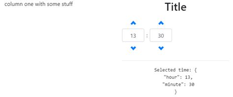 angular how to center ngb timepicker in a col nn stack