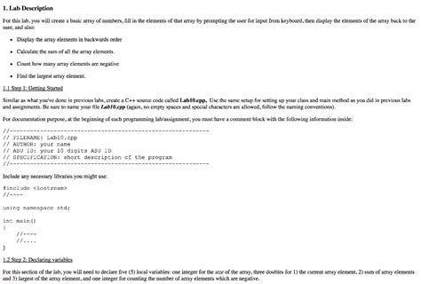 solved 1 lab description for this lab you will create a