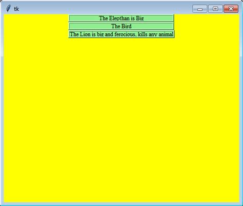 python how to stop tkinter message widget from resizing stack overflow