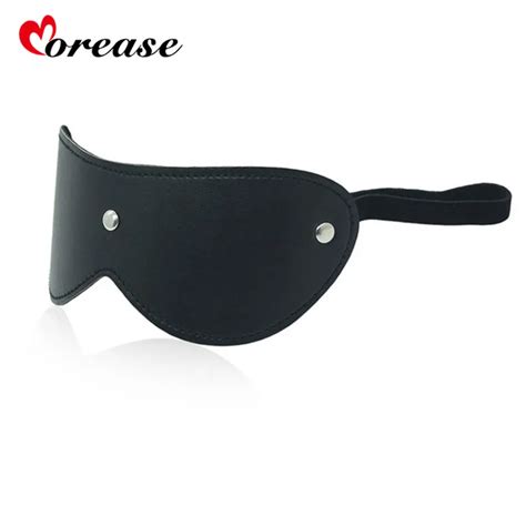 Eye Mask Blindfold Erotic Slave Restraint Leather Blinder For Couple