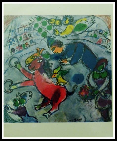 Lithography After Marc Chagall Circus Gouaches Matisse Gallery New