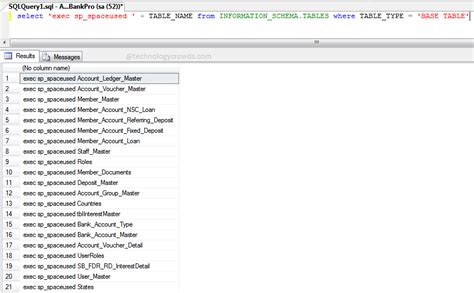 sql table size how to get database tables size in sql