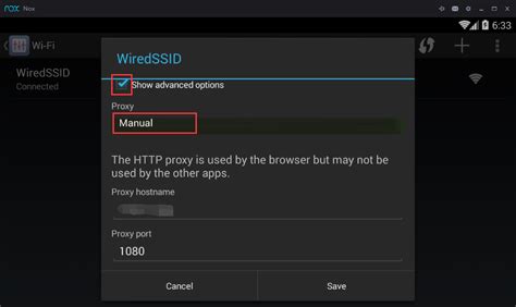 how to set up proxy server in nox app player noxplayer