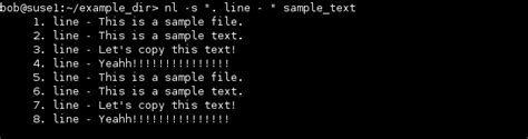 number lines in a file linux