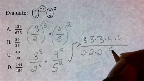 6 evaluate numerical expressions using all exponent rules youtube