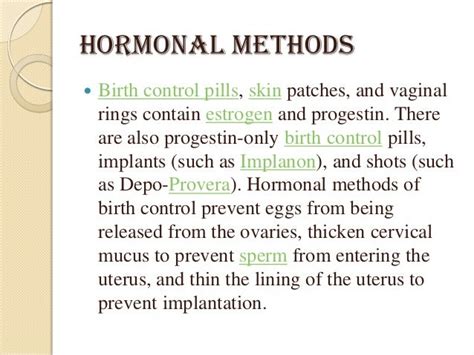 Birth Control Methods