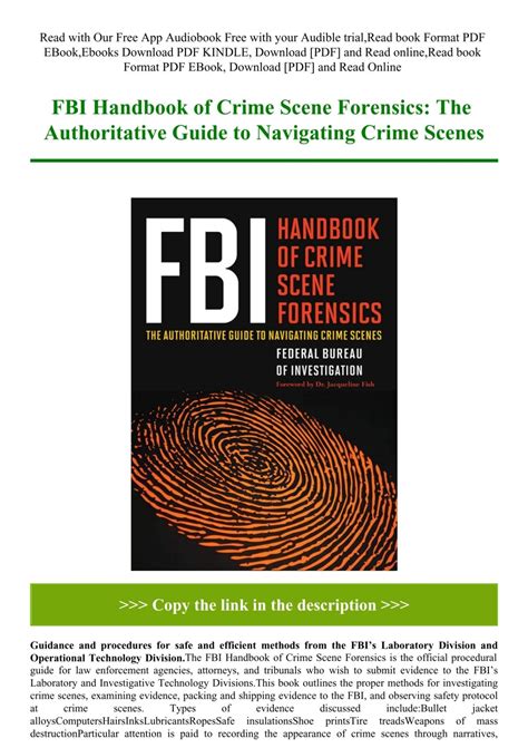 Pdf Fbi Handbook Of Crime Scene Forensics The Authoritative Guide To