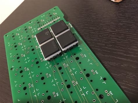 test fitting kailh choc white switches on my first pcb design based on