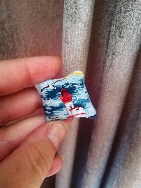 Miniatures Art And Collectibles Dollhouse Lighthouse Pillow Dollhouse