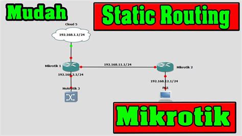 Cara Routing Static 2 Router Mikrotik Youtube