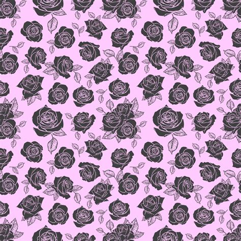 Rose Seamless Pattern Flower Seamless Pattern Vector Floral Seamless