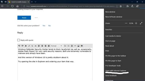 i need to enable javascript microsoft community