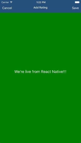 react native tutorial integrating in an existing app