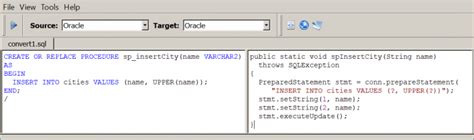 oracle pl sql to java migration sqlines tools