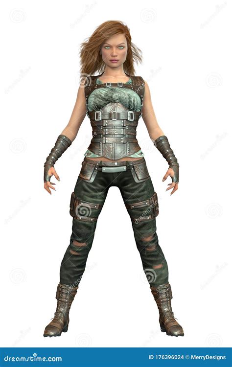 Rendering Of A Beautiful Strong And Assertive Female Warrior Or