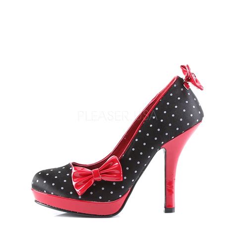 Secret Satin 50s Style Shoe With Polka Dot Detail Rock Frocks