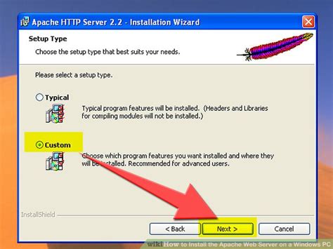 how to install the apache web server on a windows pc