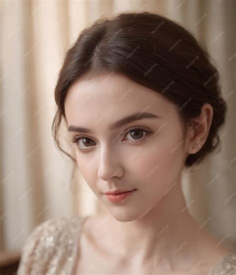 Premium Ai Image A Beautiful Woman From Asia With Tied Hair