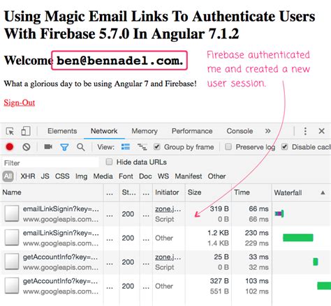 using magic email links to authenticate users with firebase 5 7 0 in