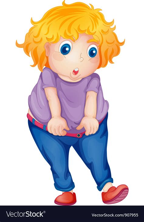 Fat Girl Royalty Free Vector Image Vectorstock