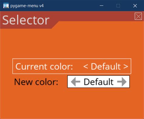 adding widgets — pygame menu 4 2 0 documentation