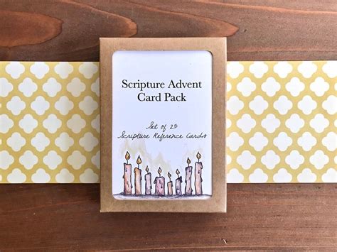 Scripture Advent Calendar Cards Meaningful Christian Advent Etsy